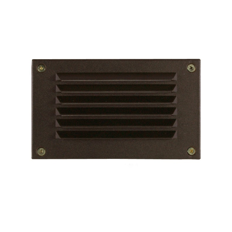Cast Aluminum 12V LED Louver Face Small Deco Recessed Step Light ...