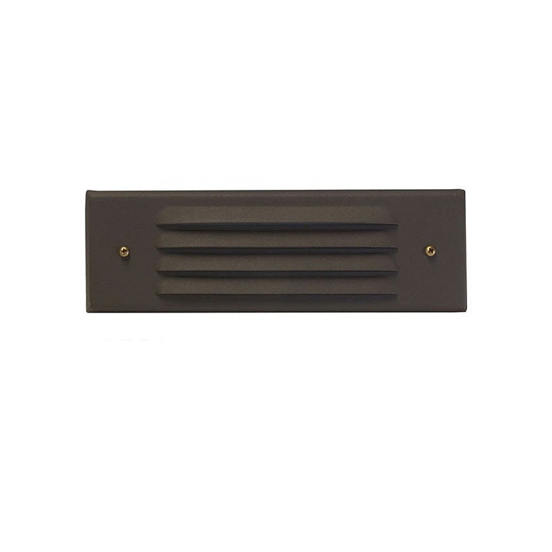 Solid Brass Premium LED Louver Face Large Recessed Step Light w ...