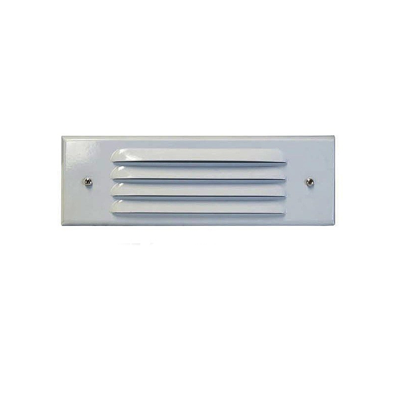 Solid Brass Premium LED Louver Face Large Recessed Step Light w ...